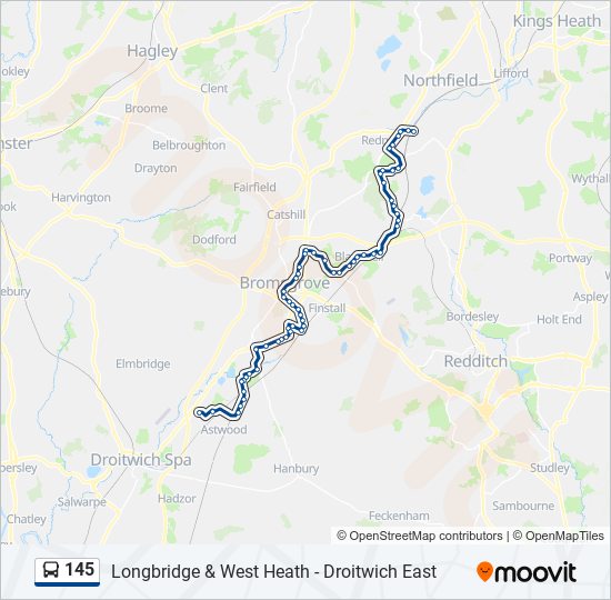 145 Route: Schedules, Stops & Maps - Wychbold (Updated)