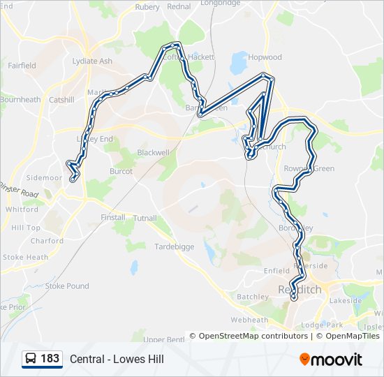 183 Route: Schedules, Stops & Maps - Bromsgrove (Updated)