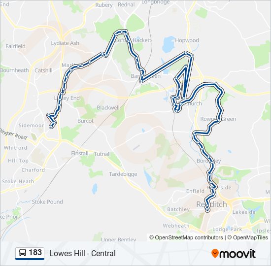 183 Route: Schedules, Stops & Maps - Bromsgrove (Updated)