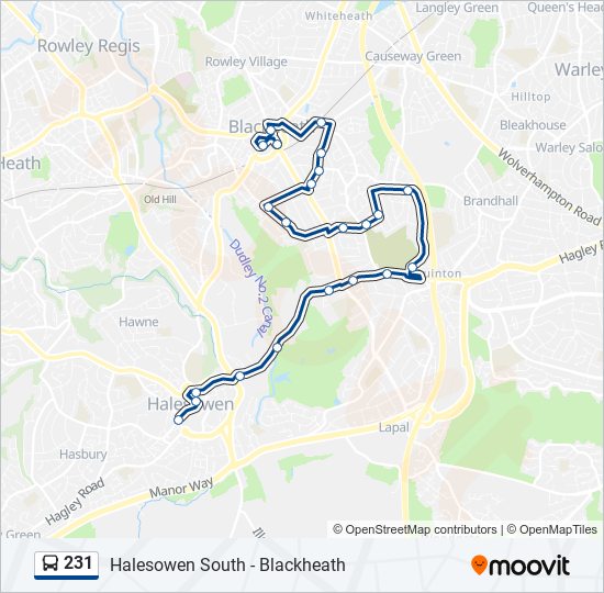 231 Route: Schedules, Stops & Maps - Halesowen (Updated)