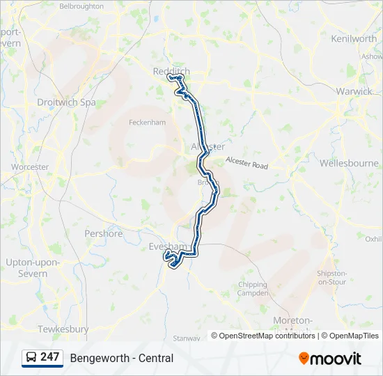 247 Route: Schedules, Stops & Maps - Redditch Bus Station (Updated)