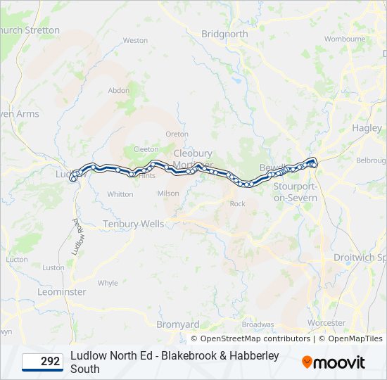 292 Route: Schedules, Stops & Maps - Ludlow (Updated)
