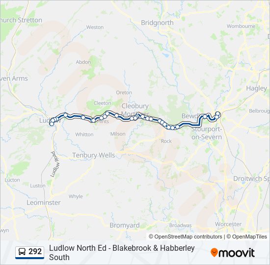 292 Route: Schedules, Stops & Maps - Kidderminster (Updated)