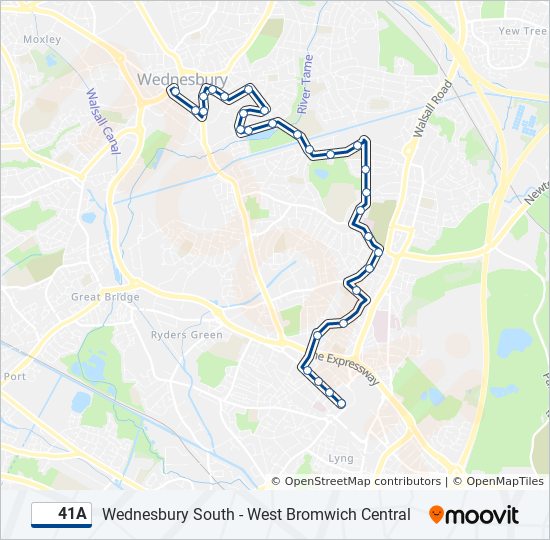 41a Route: Schedules, Stops & Maps - Carters Green (Updated)