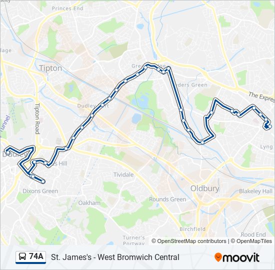 74a Route: Schedules, Stops & Maps - Dudley (Updated)