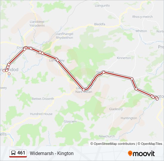 461 Route: Schedules, Stops & Maps - Llandrindod Wells (Updated)