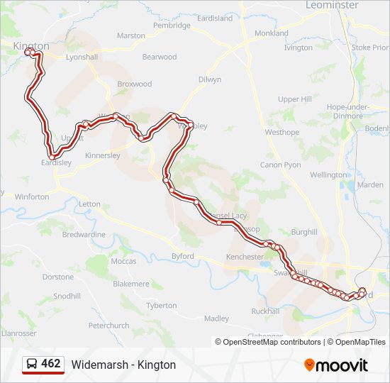 462 Route: Schedules, Stops & Maps - Kington (Updated)