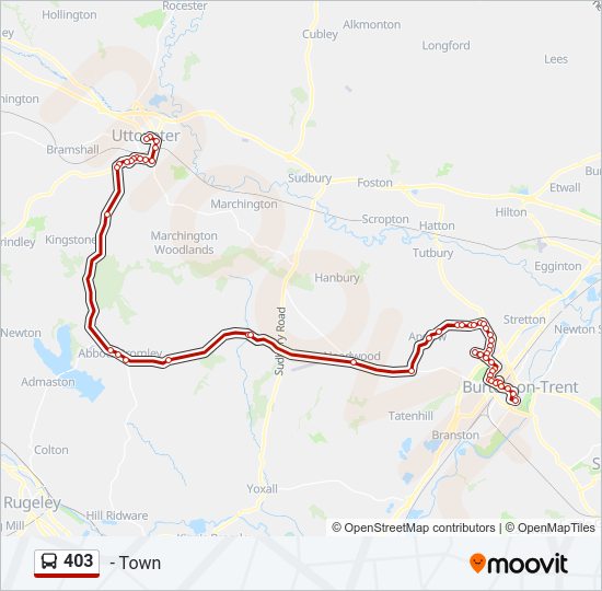 403 Route: Schedules, Stops & Maps - Burton upon Trent (Updated)