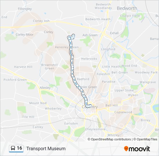16 Route: Schedules, Stops & Maps - Transport Museum (Updated)