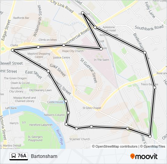 76a Route: Schedules, Stops & Maps - Bartonsham (Updated)