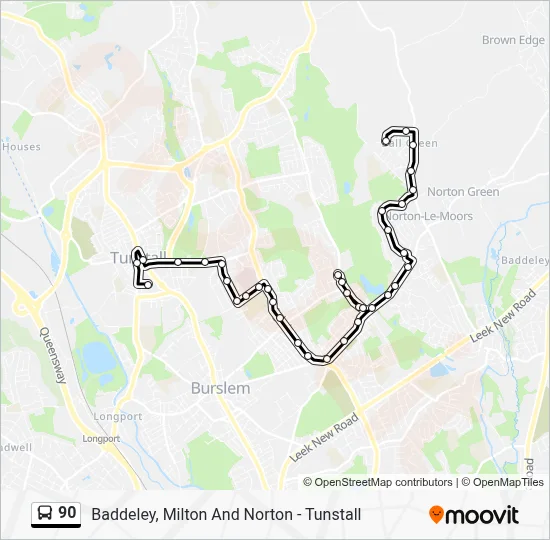 90 Route: Schedules, Stops & Maps - Wilding Road Shops (Updated)