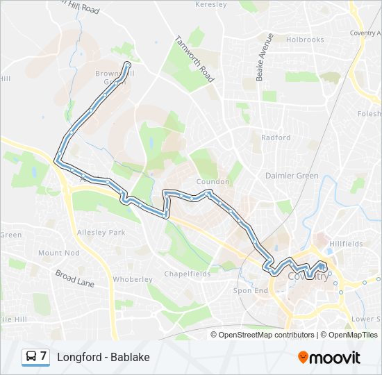 7 Route: Schedules, Stops & Maps - Hawkes Mill Lane (Updated)