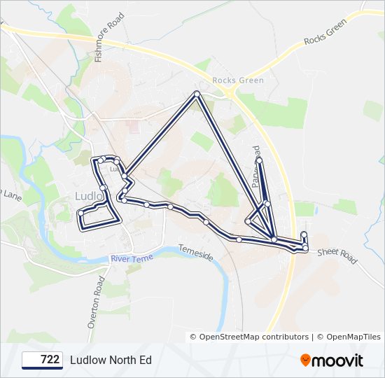 722 Route: Schedules, Stops & Maps - Ludlow Circular (Updated)