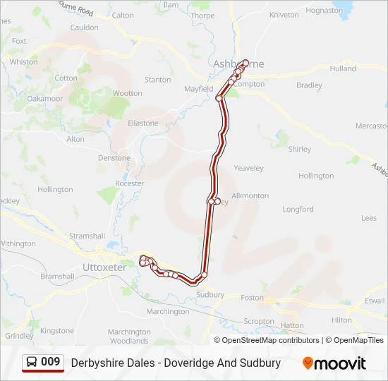 009 Route: Schedules, Stops & Maps - Queen Elizabeth's School (Updated)