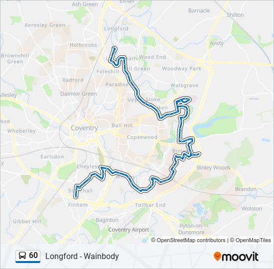 60 Route: Schedules, Stops & Maps - Finham (Updated)