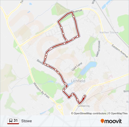 31 Route: Schedules, Stops & Maps - Netherstowe (Updated)