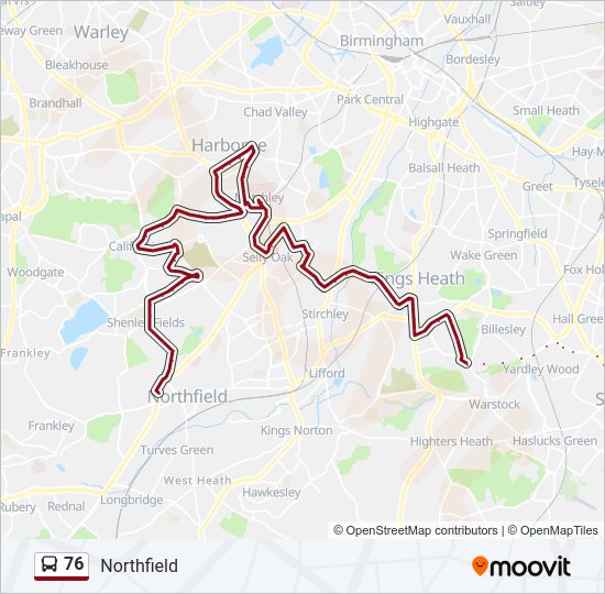 76 Route: Schedules, Stops & Maps - Northfield (Updated)