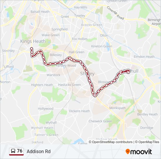 76 Route: Schedules, Stops & Maps - Addison Rd (Updated)