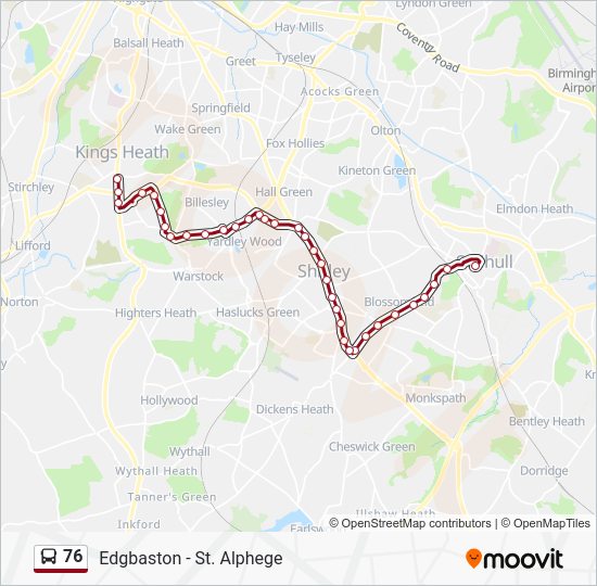 76 Route: Schedules, Stops & Maps - Addison Rd (Updated)