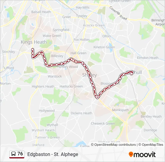 76 Route: Schedules, Stops & Maps - Addison Rd (Updated)