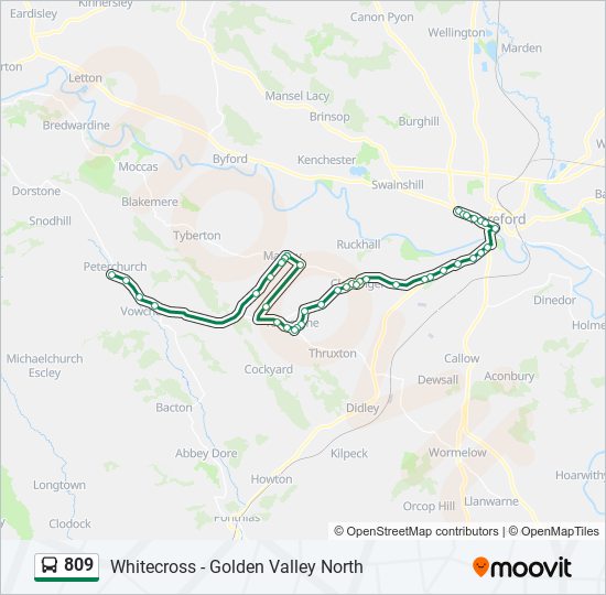 809 Route: Schedules, Stops & Maps - Peterchurch (Updated)