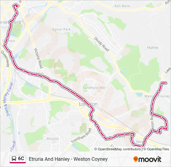 6C Route: Schedules, Stops & Maps - Coalville (Updated)