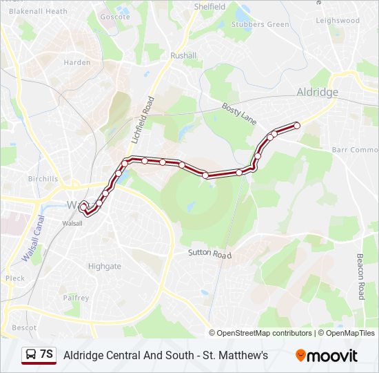 7s Route: Schedules, Stops & Maps - Walsall (Updated)