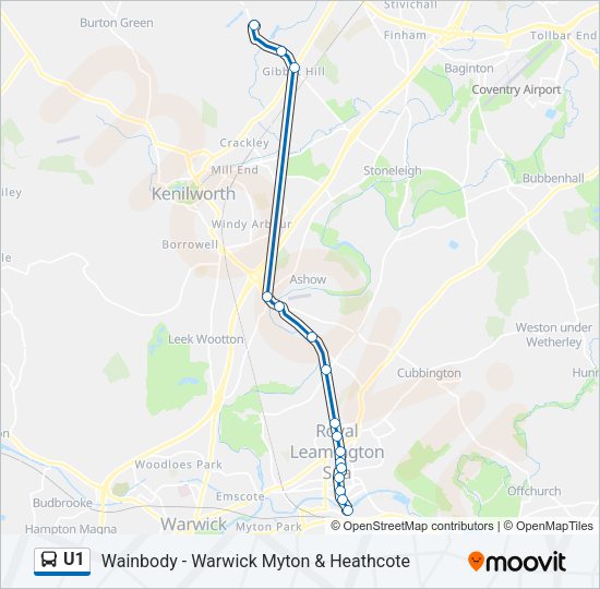 u1 Route: Schedules, Stops & Maps - Leamington (Updated)