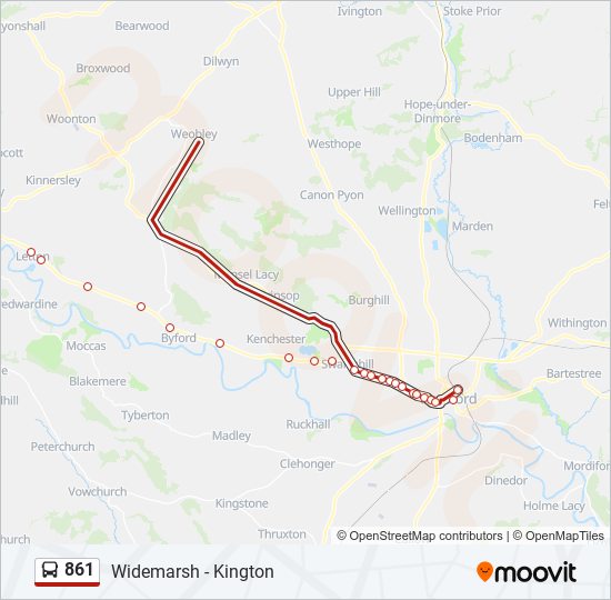 861 Route: Schedules, Stops & Maps - Hereford (Updated)