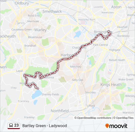 23 Route: Schedules, Stops & Maps - The Square Peg (Updated)