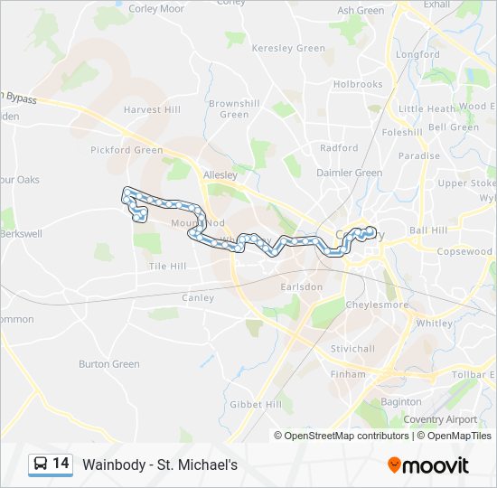 14 Route: Schedules, Stops & Maps - Farcroft Ave (Updated)