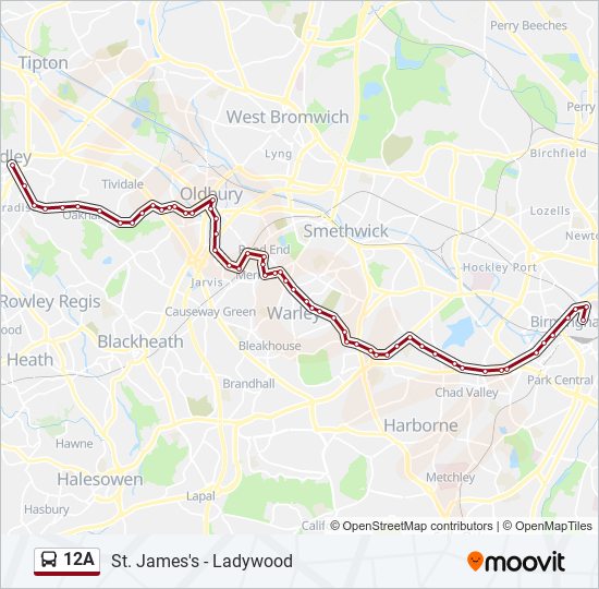12a Route: Schedules, Stops & Maps - Birmingham (Updated)