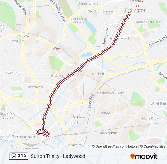 x15 Route: Schedules, Stops & Maps - Birmingham (Updated)