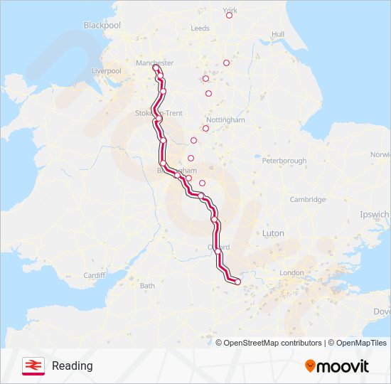 CROSSCOUNTRY Route: Schedules, Stops & Maps - Reading (Updated)