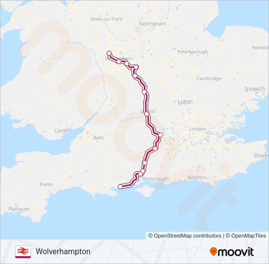 CROSSCOUNTRY Route: Schedules, Stops & Maps - Wolverhampton (Updated)