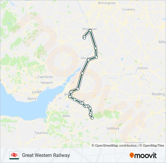 great western railway Route: Schedules, Stops & Maps - Warminster (Updated)