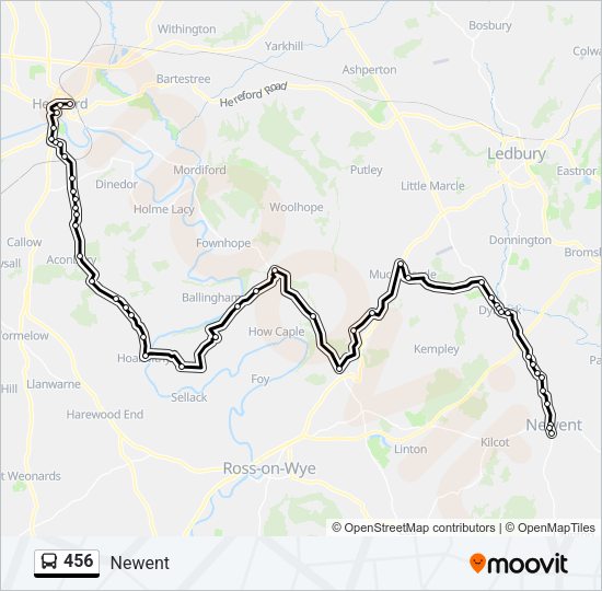 456 Route: Schedules, Stops & Maps - Newent (Updated)
