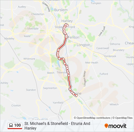 100 Route: Schedules, Stops & Maps - Stone Town Centre (Updated)