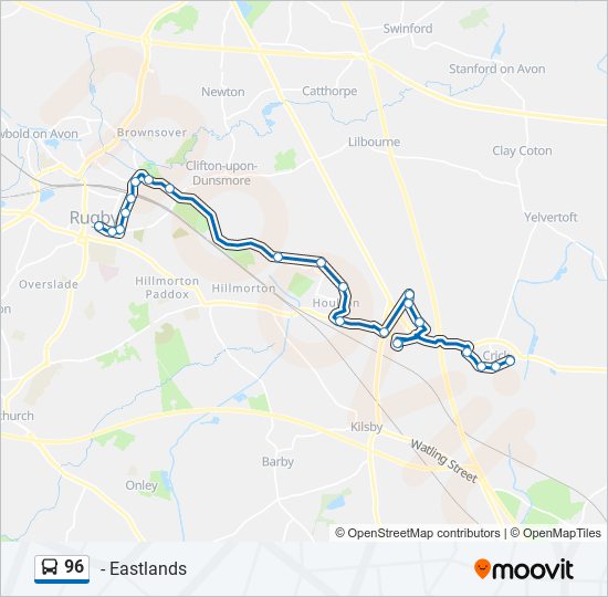96 Route: Schedules, Stops & Maps - Crick (Updated)