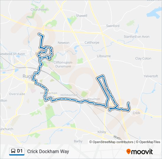 D1 Route: Schedules, Stops & Maps - Crick Dockham Way (Updated)