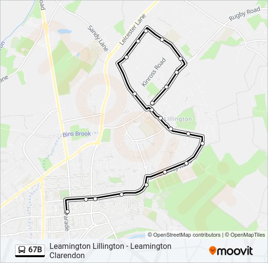 67b Route: Schedules, Stops & Maps - Leamington Spa (Updated)