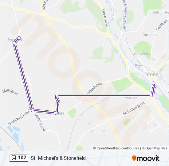 102 Route: Schedules, Stops & Maps - Stone Town Centre (Updated)