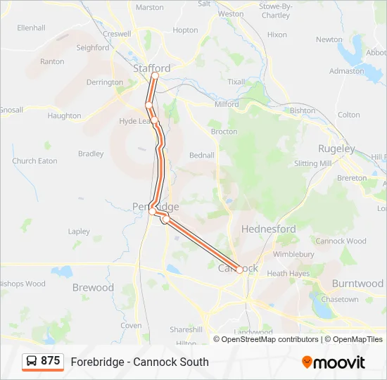 875 Route: Schedules, Stops & Maps - Cope Street (Updated)