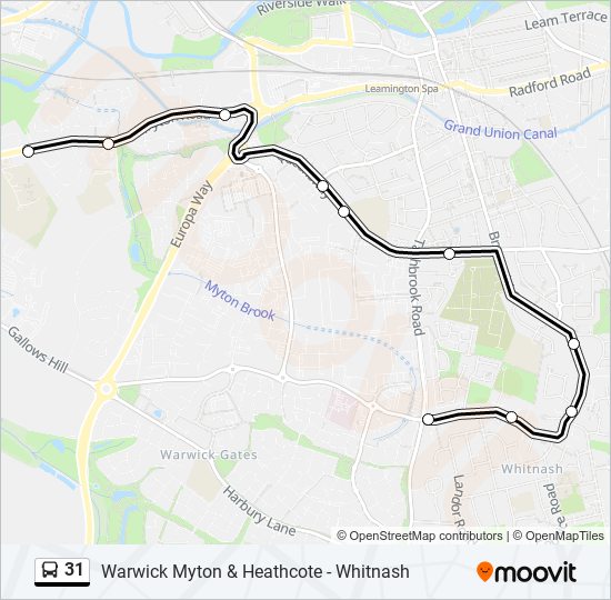 31 Route: Schedules, Stops & Maps - Warwick (Updated)