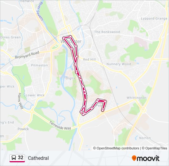 32 Route: Schedules, Stops & Maps - St Peter the Great (Updated)