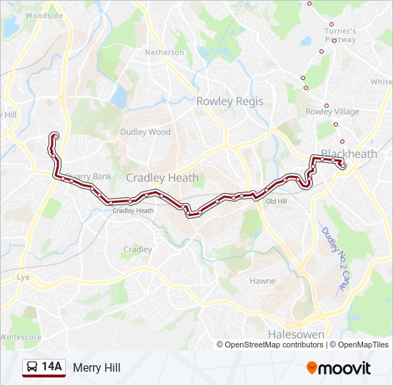 14a Route: Schedules, Stops & Maps - Merry Hill (Updated)