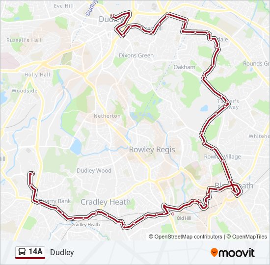 14a Route: Schedules, Stops & Maps - Dudley (Updated)