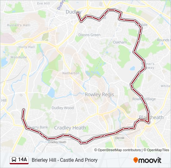 14a Route: Schedules, Stops & Maps - Merry Hill (Updated)