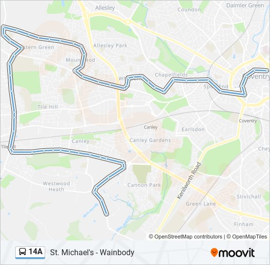 14a Route: Schedules, Stops & Maps - University Of Warwick (Updated)