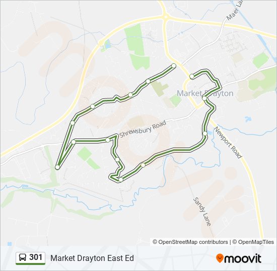 301 Route: Schedules, Stops & Maps - Cheshire Street Jct (Adj) (Updated)